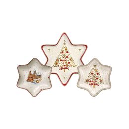 Villeroy & Boch Villeroy & Boch 3er Set Sternschalen-Set Winter Bakery Delight bunt in bunt | Gr.: onesize