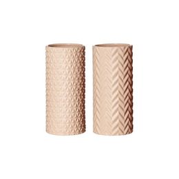 Ritzenhoff & Breker Ritzenhoff & Breker 2er Set Vasen Raute & Zick Zack 25 cm in Creme | Gr.: onesize