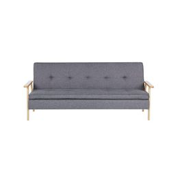 Beliani 3-Sitzer Sofa TJORN in Grau/Braun - (W) 204 x (H) 84 x (L) 85 cm | Gr.: onesize