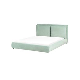 Beliani Doppelbett BAJONNA in Gr&uuml;n/Schwarz - (W) 180 x (H) 94 x (L) 235 cm | Gr.: onesize