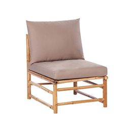 Beliani Sessel CERRETO in Braun/Beige/Grau - (W) 55 x (H) 80 x (L) 67 cm | Gr.: onesize