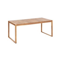 Beliani Esstisch SASSARI II in Braun - (W) 90 x (H) 75 x (L) 180 cm | Gr.: onesize