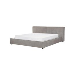 Beliani Wasserbett LINARDS in Grau - (W) 230 x (H) 88 x (L) 242 cm | Gr.: onesize