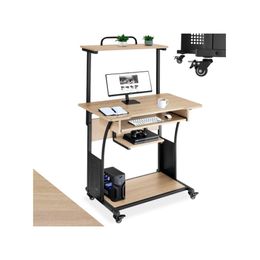 TecTake B&uuml;rotisch aus Holz und Stahl, 80 x 65,5 x 130,5 cm | Gr.: onesize
