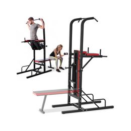 TecTake Multigym, Ma&szlig;e: 180 x 95 x 210 cm, gepolstert mit Kunstlederbezug | Gr.: onesize