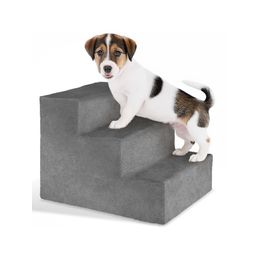 TecTake Hundetreppe, pflegeleicht, f&uuml;r Hunde & Katzen, abnehmbarer Pl&uuml;schbezug | Gr.: onesize