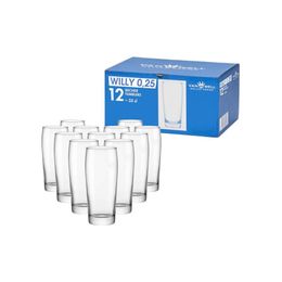 Van Well 12er Set Willi Becher geeicht Willy 0,25 l transparent in transparent | Gr.: onesize