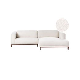 Beliani Ecksofa VENG in Wei&szlig; - (W) 310 x (H) 84 x (L) 155 cm linksseitig | Gr.: onesize