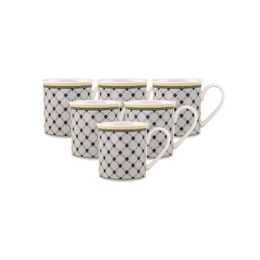 Villeroy & Boch Villeroy & Boch 6er Set Kaffeebecher Audun Promenade 300 ml in wei&szlig;-grau-gelb | Gr.: onesize