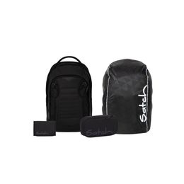 Satch Schulrucksack-Set MATCH PLUS "Blackjack" 4-tlg. in Schwarz | Gr.: onesize