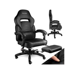 TecTake Gaming-Sessel, Lendenkissen, Belastbarkeit 120 kg, Kunstlederbezug | Gr.: onesize