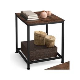 TecTake Ablagetisch, 45,5 x 45,5 x 55,5 cm, ausgestattet mit Gitterablage | Gr.: onesize