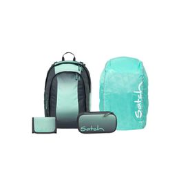 Satch Schulrucksack-Set AIR "Gradient Mint" 4-teilig in Grau/Mint | Gr.: onesize