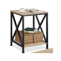 TecTake Ablagetisch, 40,5 x 40,5 x 52,5 cm, ausgestattet mit 2 Ablagen | Gr.: onesize