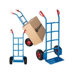 TecTake Hubwagen, Belastbarkeit 200 kg, Stahlrahmen und Luftbereifung | Gr.: onesize