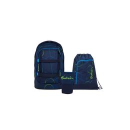 Satch Schulrucksack-Set PACK "Blue Tech" 3-teilig in Blau | Gr.: onesize