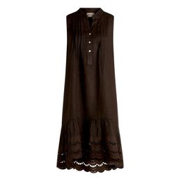 Cartoon Casual-Kleid mit Stickerei in Dunkelbraun | Gr.: 38