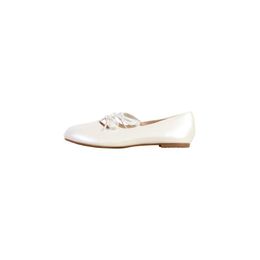 Poti Pati Supermodische Ballerinas f&uuml;r Kinder mit Gummizug Wei&szlig; | Gr.: 33