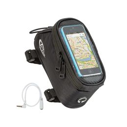 TecTake Fahrradhandytasche, Zus&auml;tzliche Spannseil-Sicherung, Rahmenbefestigung | Gr.: 20 cm