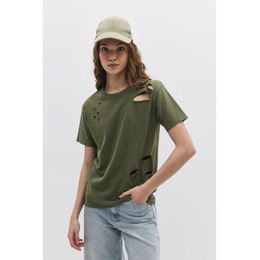 NO MATTER WHAT Shirt in Khaki | Gr.: XS