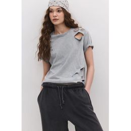 NO MATTER WHAT Shirt in Grau | Gr.: XS