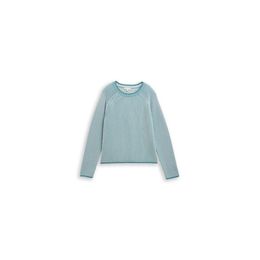 Tom Tailor Pullover in teal plaited knit | Gr.: L