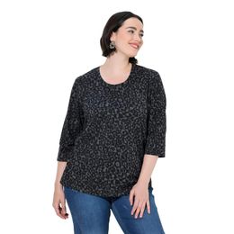 Ulla Popken Shirt in schwarz | Gr.: 58-60