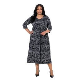 Ulla Popken Kleid in schwarz | Gr.: 58-60
