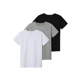 TWO SOON 3er-Pack T-Shirt in Grey Melange | Gr.: 146/152