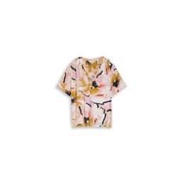 Tom Tailor Halbarmbluse in big abstract flower print | Gr.: 46