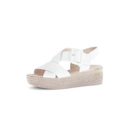 Gabor Plateau Sandalen in creme | Gr.: 43