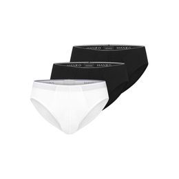 Hanro Slip / Unterhose Cotton Superior in Schwarz / wei&szlig; | Gr.: S