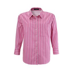 Aniston PLUS Hemdbluse in pink-wei&szlig;-hellblau | Gr.: 46