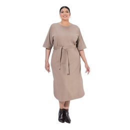 Ulla Popken Kleid in blassbraun | Gr.: 58-60
