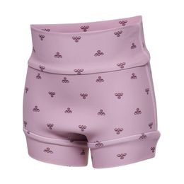 Hummel Kinder Badeshort "Hmlmini Neoprene Aop Swim Shorts" in Lila | Gr.: 80