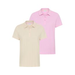 Eastwind Poloshirt in hellpink+beige | Gr.: 52/54