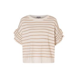 More & More More & More weiter Glanzstreifen- Pullover, Volant&auml;rmel in stripes | Gr.: 36