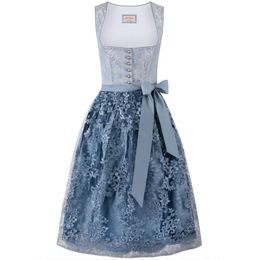 Stockerpoint Langes Dirndl "Sidonia" in rauchblau | Gr.: 38