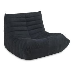 [en.casa] Bodensessel, Schwarz, Textil, 90x75x100 cm, Wohnzimmer, Hocker, Sitzs&auml;cke, XXL Sitzs&auml;cke