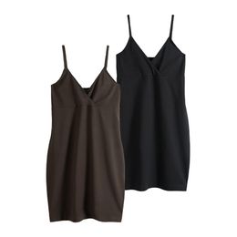 The Set Kleid Damen Gr&ouml;&szlig;e 42 schoko / schwarz Sommerkleid