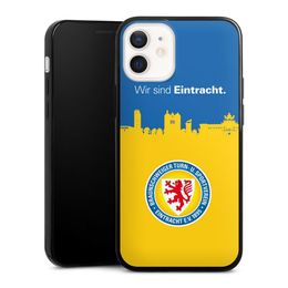 DeinDesign iPhone 12 mini Handy Slim Case extra d&uuml;nn Silikon Handyh&uuml;lle schwarz H&uuml;lle Logo Eintracht Braunschweig Official Licensed Product Silikon Slim Case