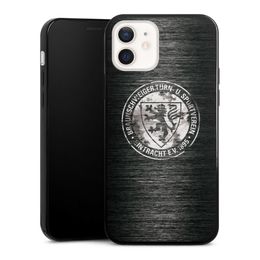 DeinDesign iPhone 12 Handy Slim Case extra d&uuml;nn Silikon Handyh&uuml;lle schwarz H&uuml;lle Official Licensed Product Eintracht Braunschweig Logo Silikon Slim Case