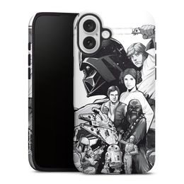 DeinDesign iPhone 16 Plus Handy Panzer Handyh&uuml;lle robuste Outdoor H&uuml;lle Schutzh&uuml;lle matt Star Wars Official Licensed Product Darth Vader Tough Case