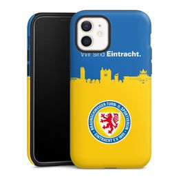 DeinDesign iPhone 12 mini Handy Panzer Handyh&uuml;lle robuste Outdoor H&uuml;lle Schutzh&uuml;lle matt Logo Eintracht Braunschweig Official Licensed Product Tough Case