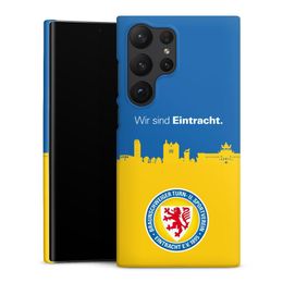 DeinDesign Galaxy S23 Ultra Handy Premium Case Smartphone Handyh&uuml;lle Schutzh&uuml;lle matt Logo Eintracht Braunschweig Official Licensed Product Premium Case