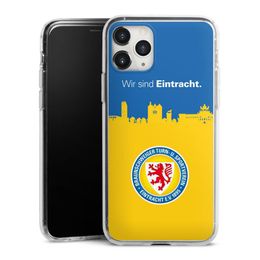 DeinDesign iPhone 11 Pro Max Handy Silikon H&uuml;lle Case transparent Handyh&uuml;lle Logo Eintracht Braunschweig Official Licensed Product Silikon Case