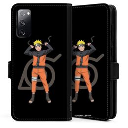 DeinDesign Galaxy S20 Handy Klapph&uuml;lle Handyh&uuml;lle aus Kunst Leder schwarz Flip Case Official Licensed Product Anime Naruto Shippuden Sideflip mit Lasche