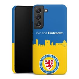 DeinDesign Galaxy S22 Handy Premium Case Smartphone Handyh&uuml;lle Schutzh&uuml;lle matt Logo Eintracht Braunschweig Official Licensed Product Premium Case