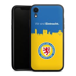 DeinDesign iPhone Xr Handy Premium Silikon H&uuml;lle Handyh&uuml;lle schwarz Case Logo Eintracht Braunschweig Official Licensed Product Silikon Premium Case