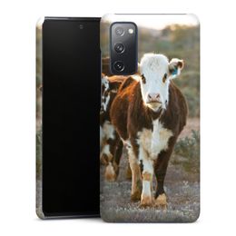 DeinDesign Galaxy S20 FE Handy Premium Case Smartphone Handyh&uuml;lle Schutzh&uuml;lle matt Farmer Calf Cow Premium Case